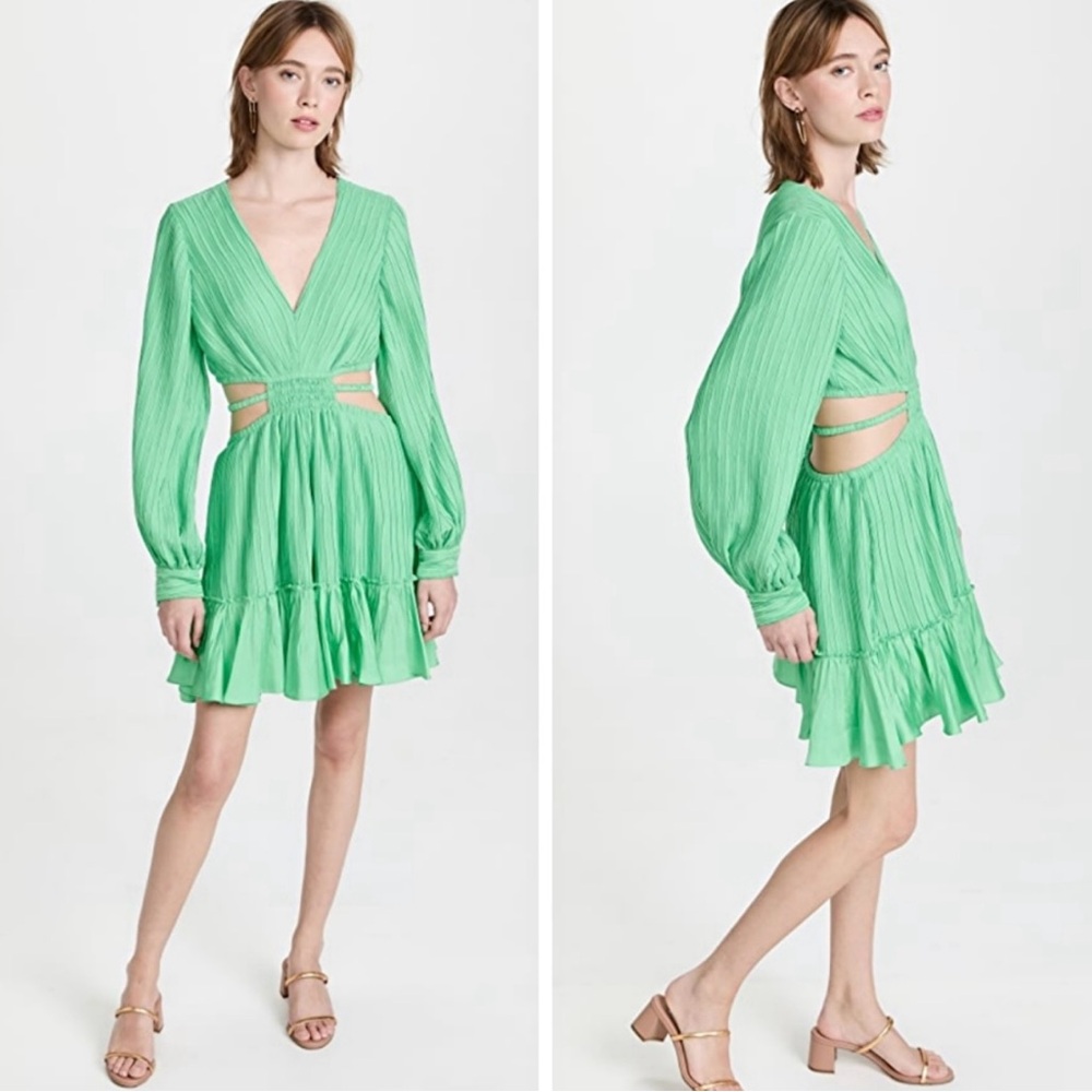 Jonathan Simkhai Londyn Mushroom Cut Out Mini Dress - Gem